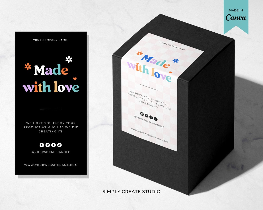 Retro Editable Packaging Label Template, Custom Packaging, Box Seal ...