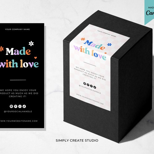 Editable Box Seal Label Box Sticker Template Box Packaging - Etsy