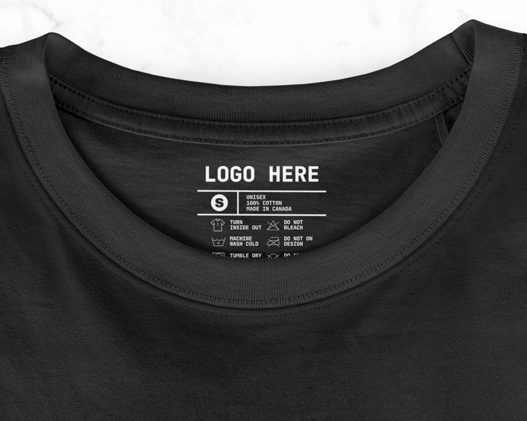 Editable Clothing Tag Template, T-shirt Neck Label, Garment Care Tag ...