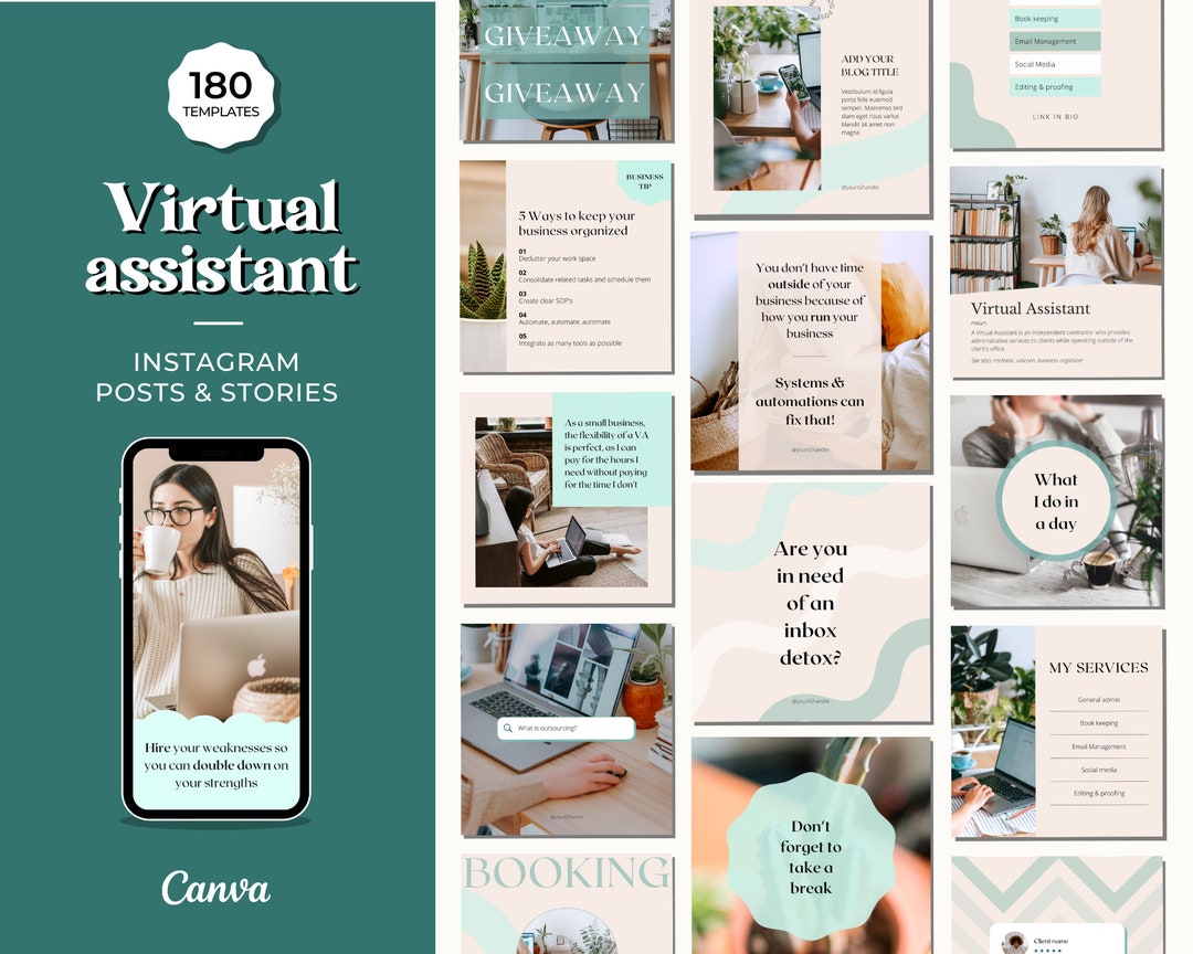 VA Instagram Post. Canva Template for Virtual Assistants. Virtual ...