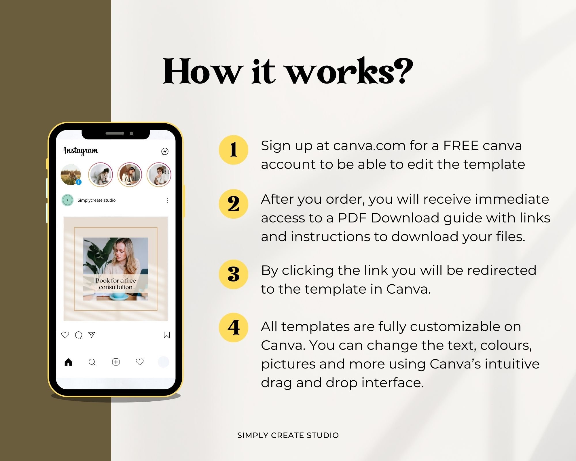 Copywriting Template for Instagram, Canva Template for Copywriting ...