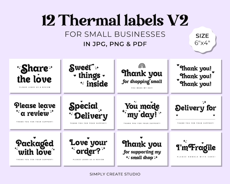 Thermal Labels V2 for Small Business Owners, Packaging Sticker Design ...
