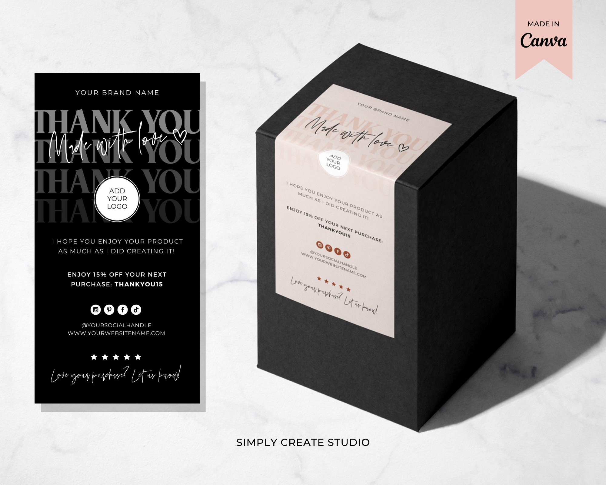 Editable Label Template for Small Businesses, Custom Packaging ...