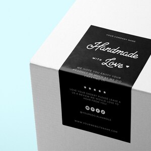 Editable Label Template, Custom Packaging, Box Seal, Printable Parcel ...