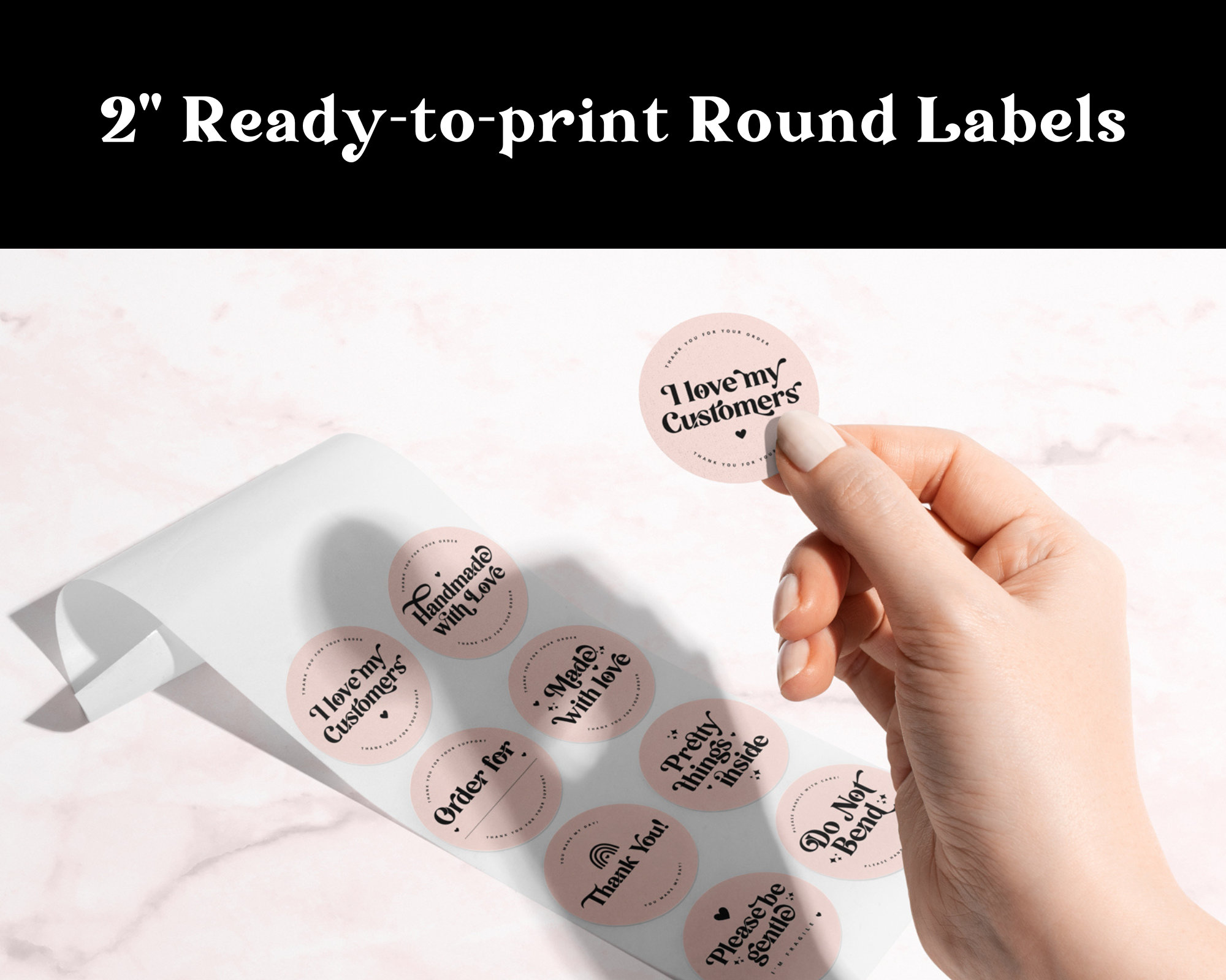 Thermal Round Labels for Small Business Owners, Packaging Sticker ...
