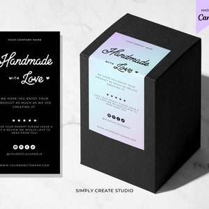 Editable Label Template, Custom Packaging, Box Seal, Printable Parcel ...