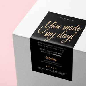 Editable Package Label Template, Custom Packaging, Box Seal, Printable ...