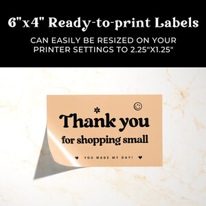 Retro Thermal Labels for Small Business Owners, Packaging Sticker ...