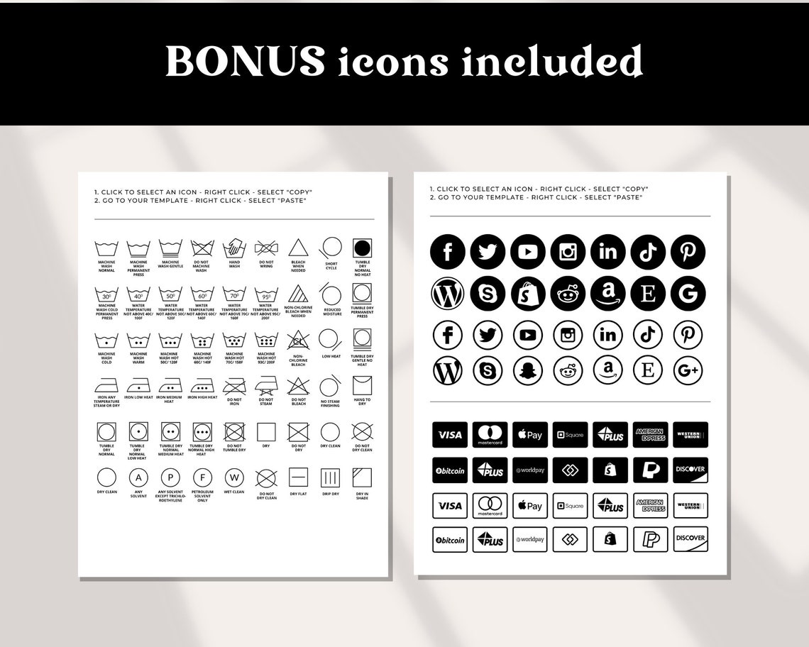 Editable Washing Instructions Care Card Template, Printable Clothing ...