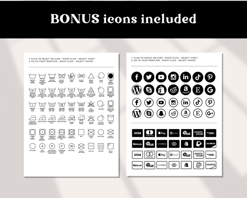 Editable Washing Instructions Care Card Template, Printable Clothing ...