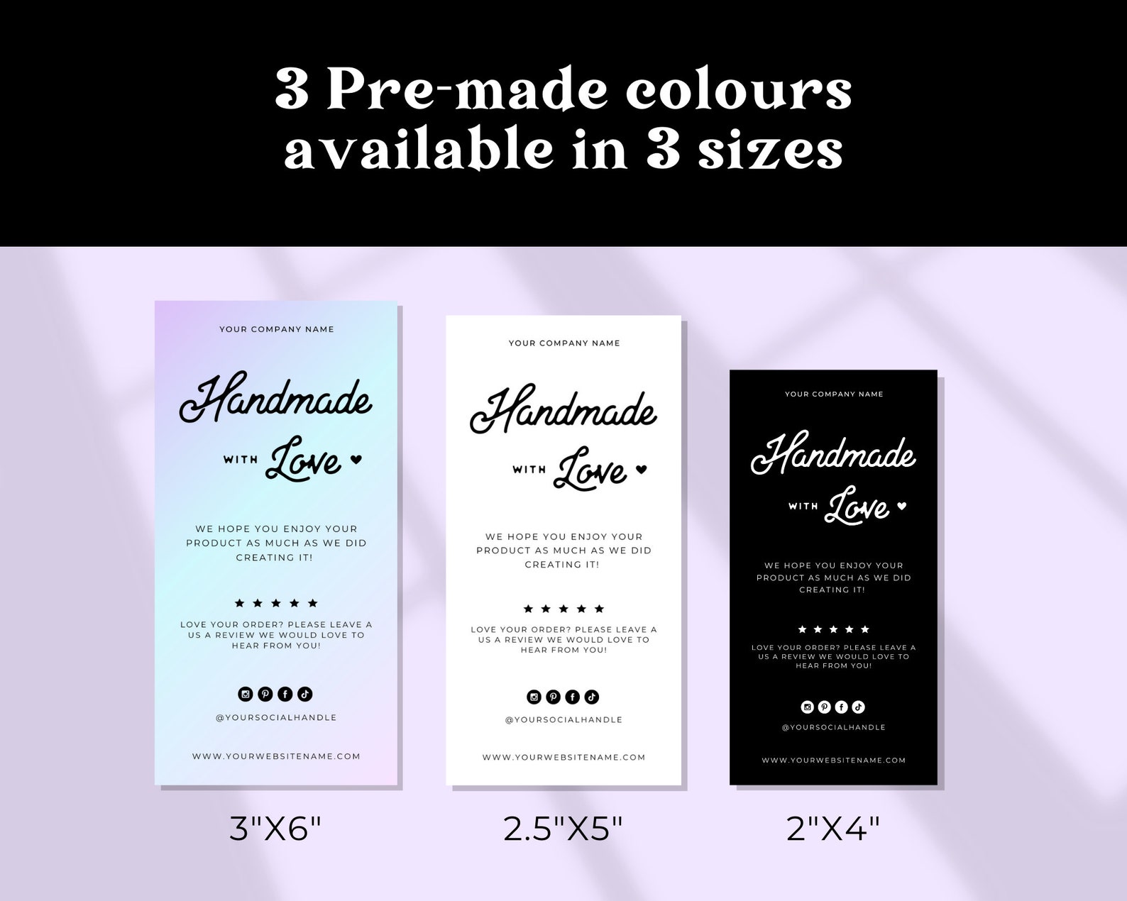 Editable Label Template Custom Packaging Box Seal Printable - Etsy