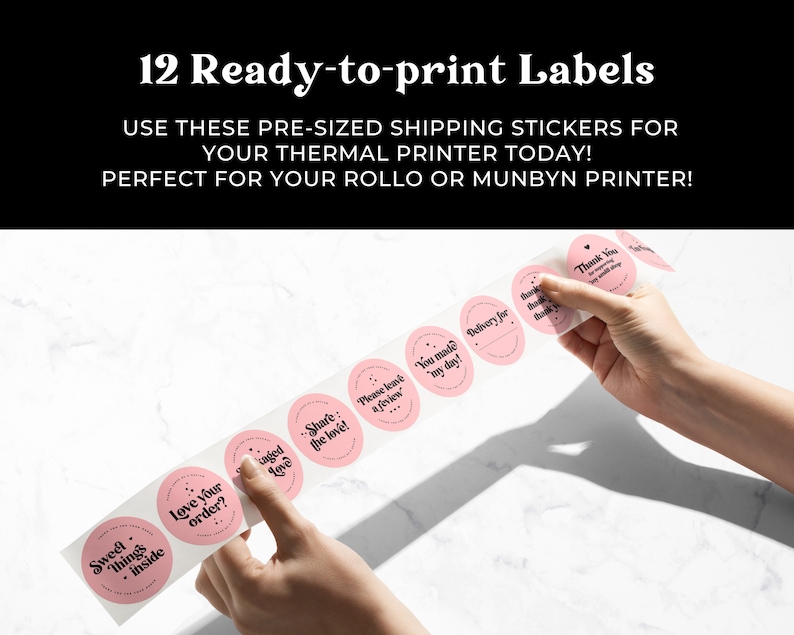 Thermal Round Labels V2 for Small Business Owners, Packaging Sticker ...
