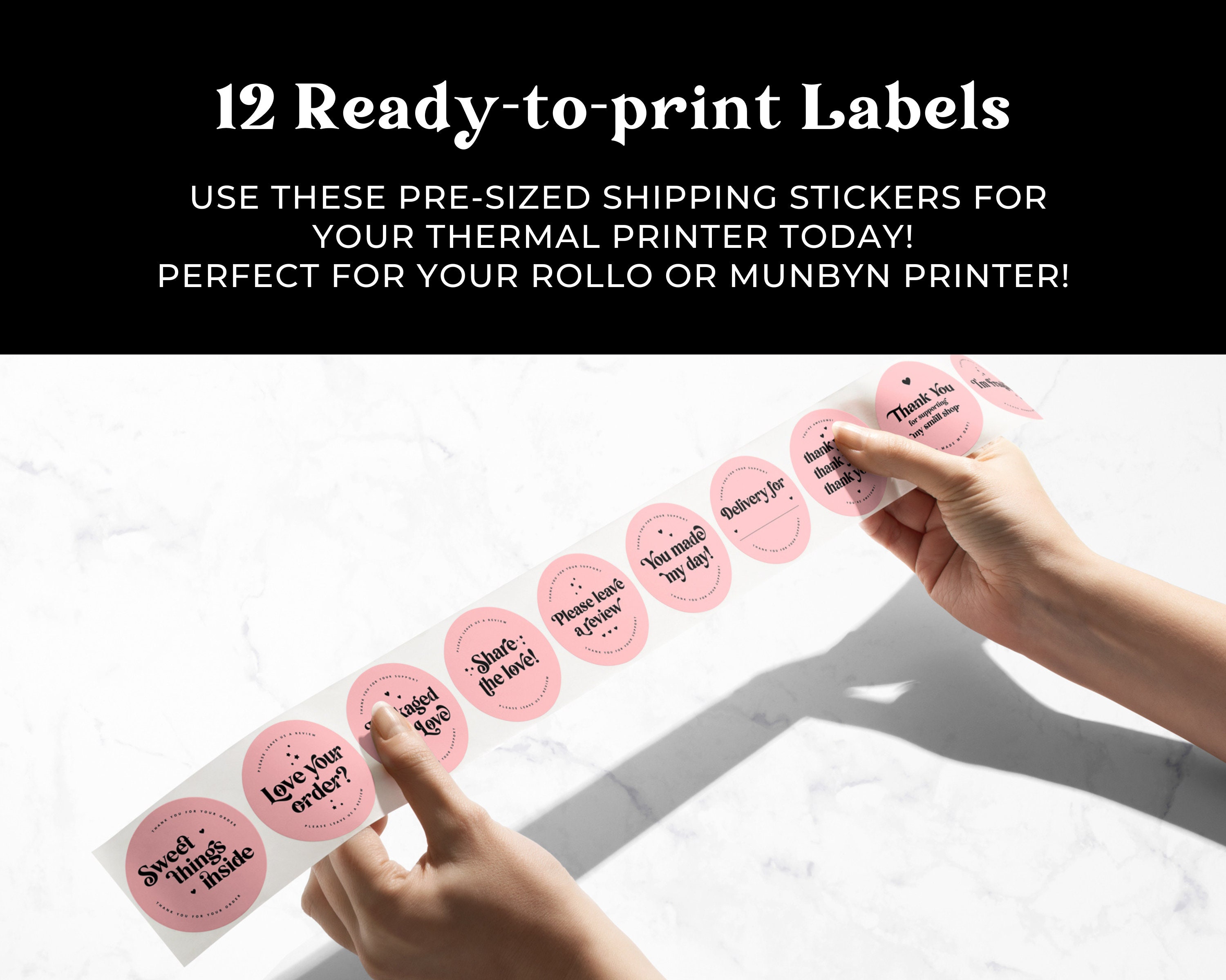 Thermal Round Labels V2 for Small Business Owners, Packaging Sticker ...