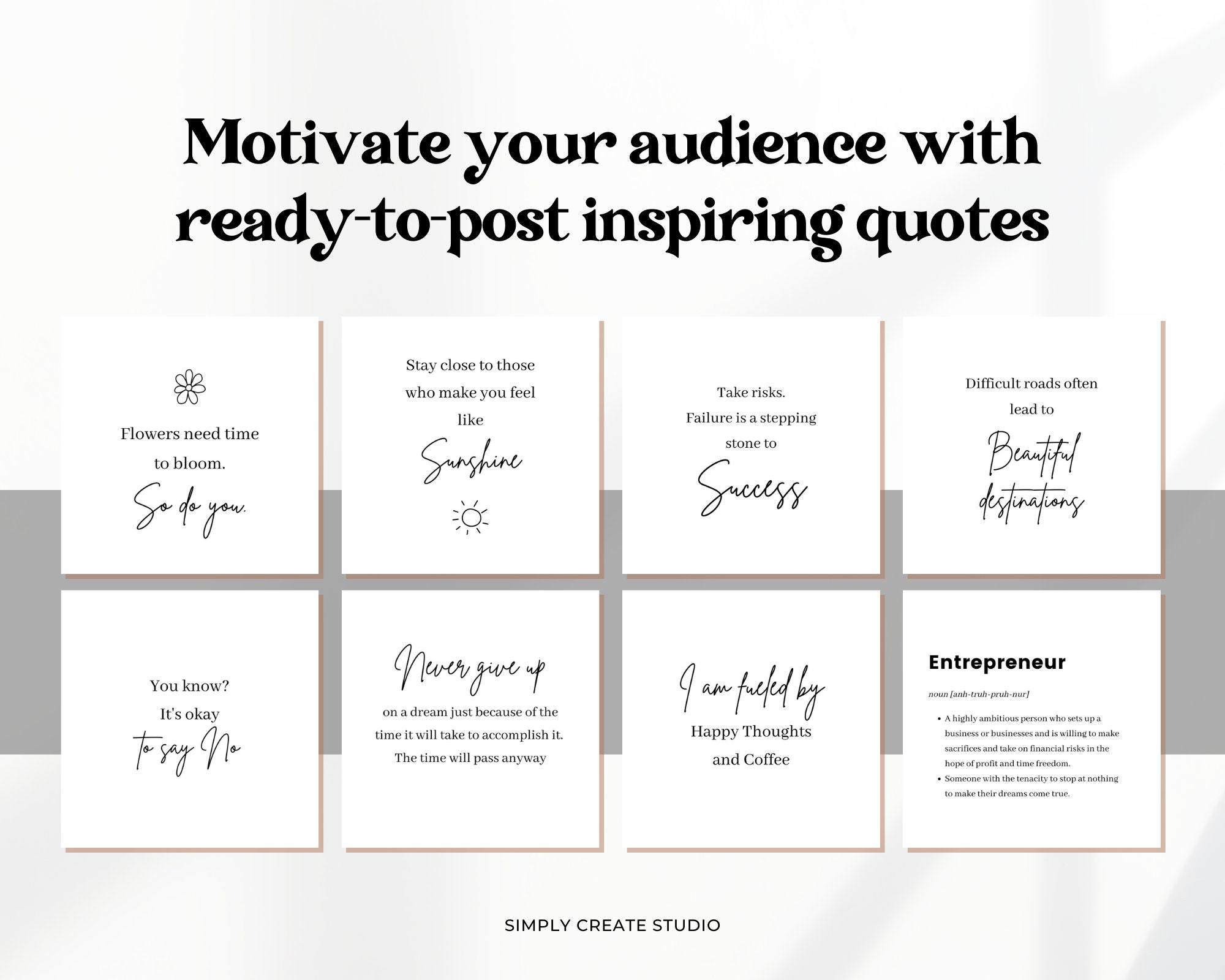 Inspirational Quotes for Canva Templates, Motivational Quote Bundle ...