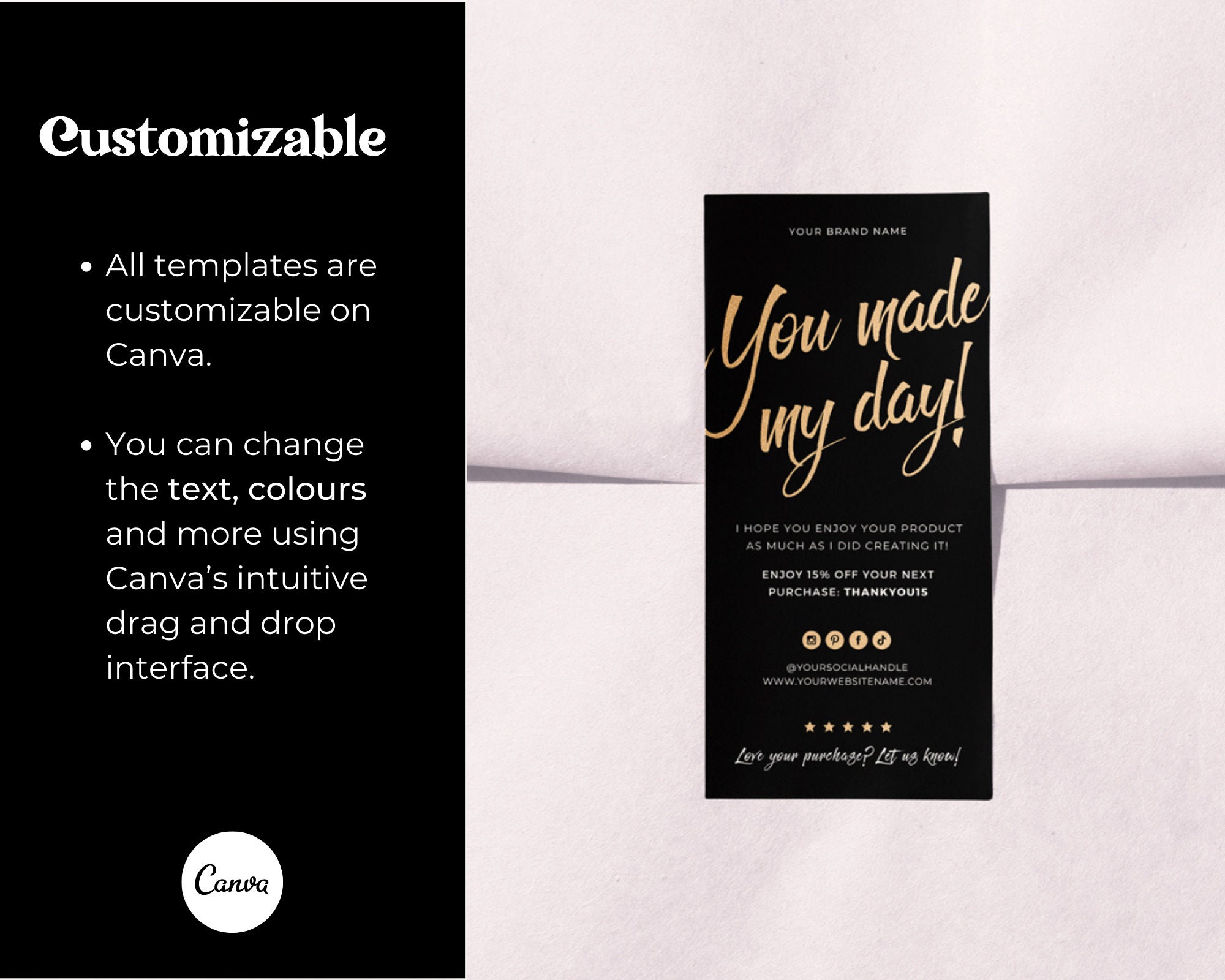 Editable Package Label Template, Custom Packaging, Box Seal, Printable ...