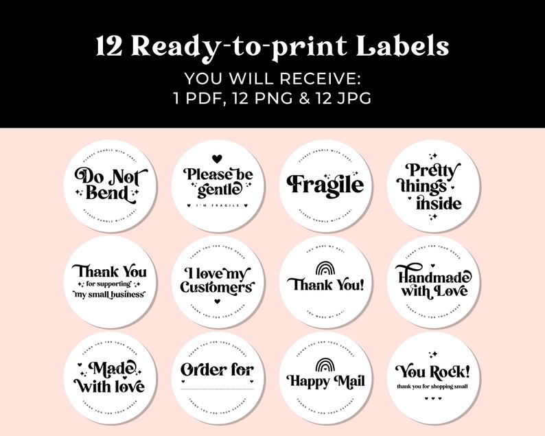 Thermal Round Labels for Small Business Owners, Packaging Sticker ...