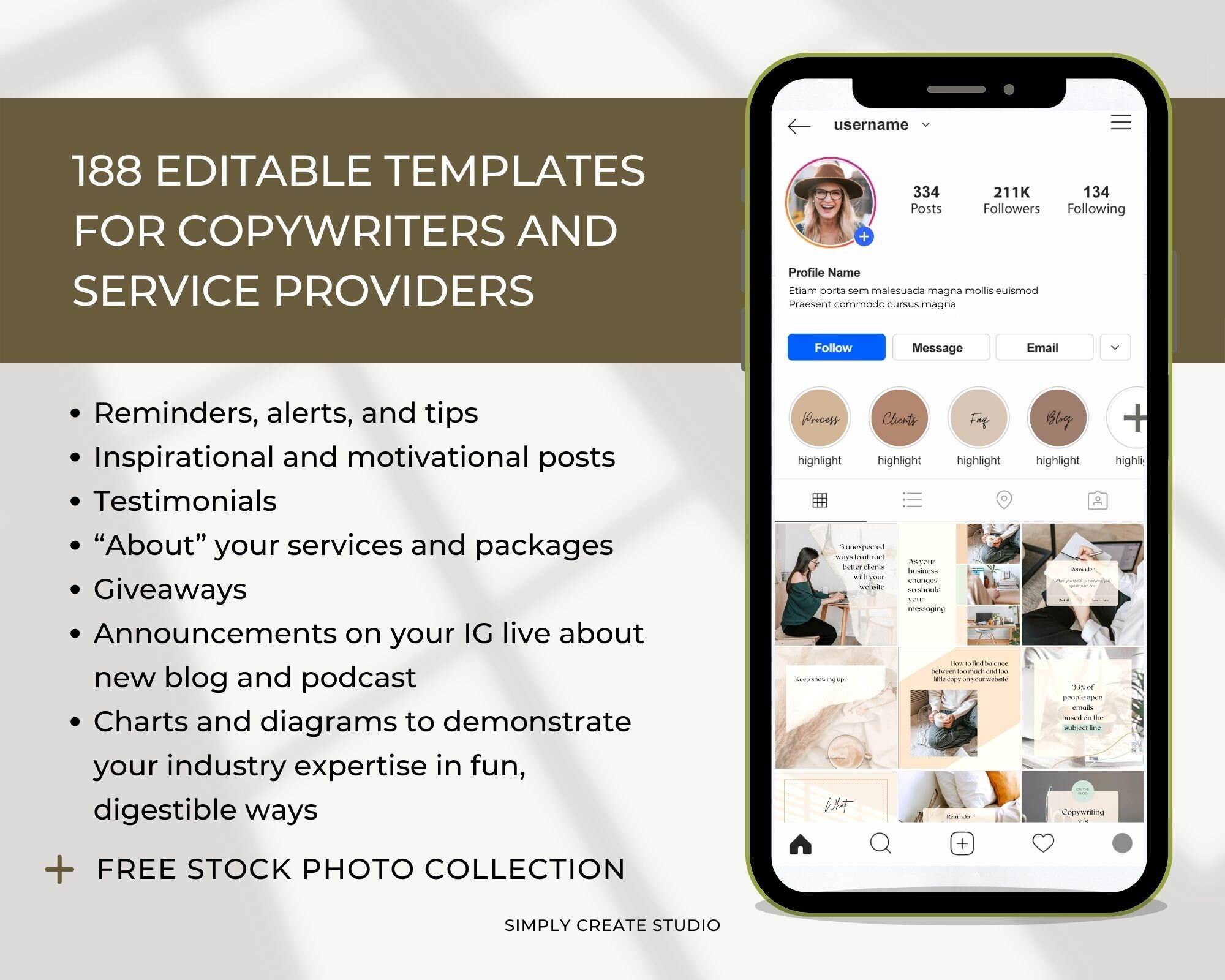 Copywriting Template for Instagram Canva Template for - Etsy