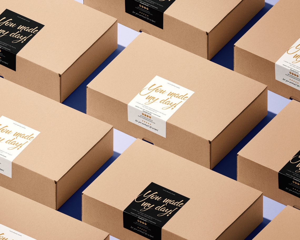 Editable Package Label Template, Custom Packaging, Box Seal, Printable ...