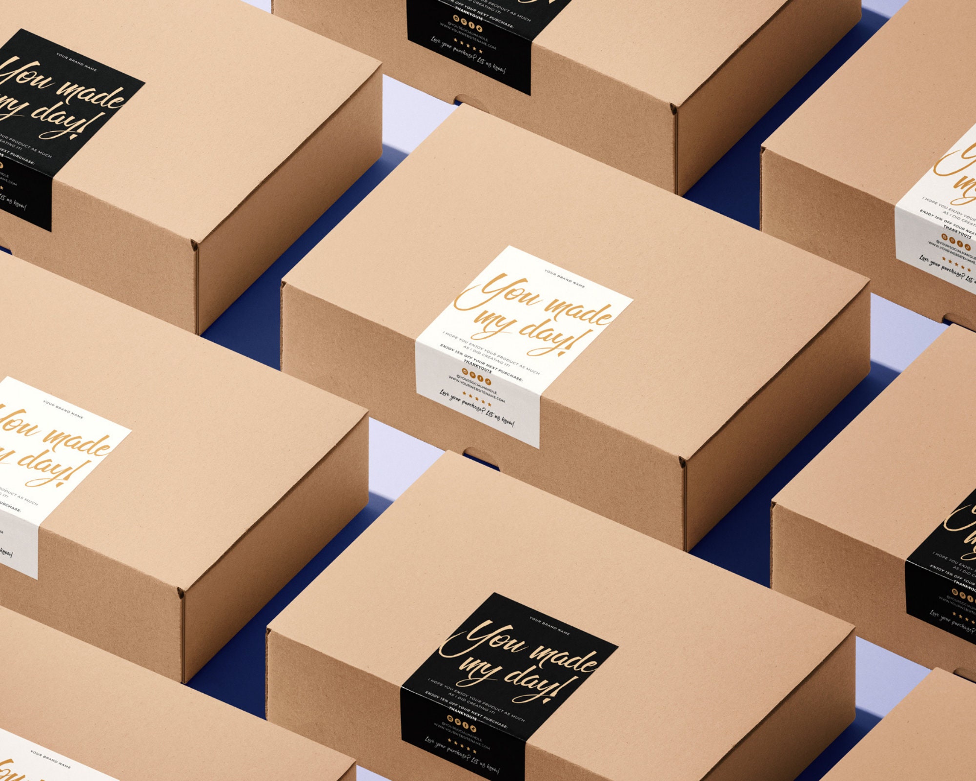 Editable Package Label Template, Custom Packaging, Box Seal, Printable ...