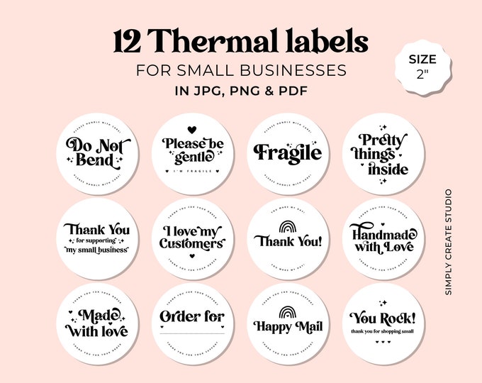 Thermal Labels V2 for Small Business Owners, Packaging Sticker Design ...