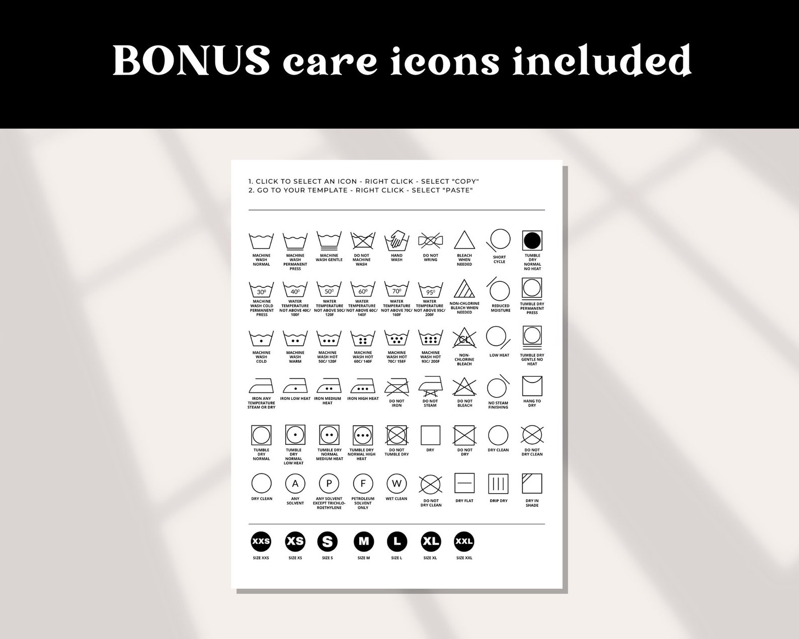 Editable Clothing Tag Template, T-shirt Neck Label, Garment Care Tag ...