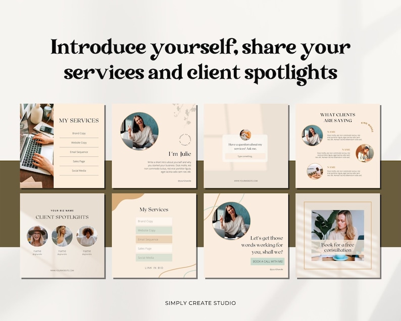 Copywriting Template for Instagram, Canva Template for Copywriting ...