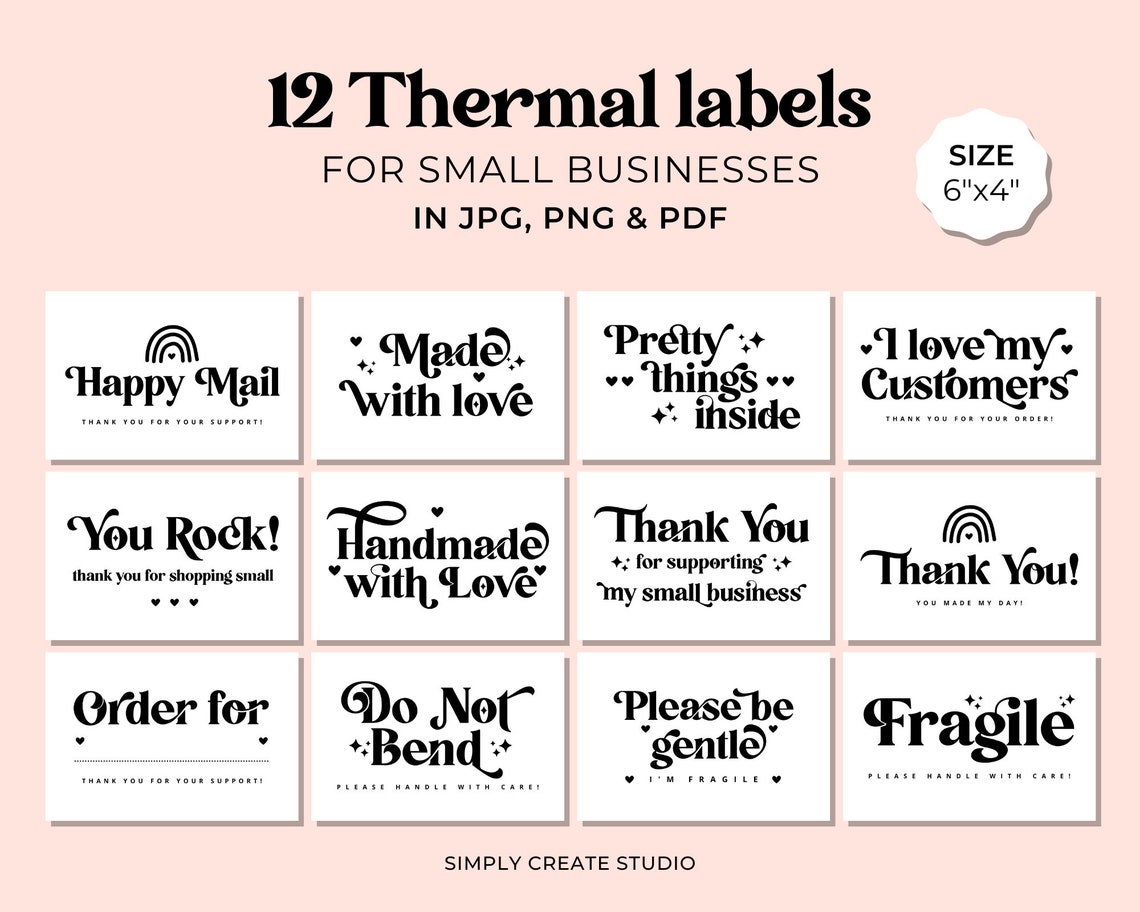 Thermal Labels for Small Business Owners, Packaging Sticker Design ...