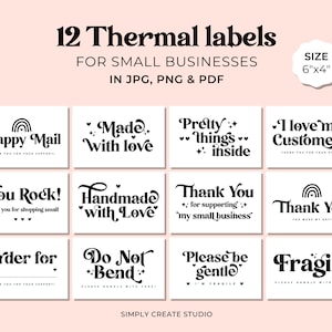 Thermal Labels for Small Business Owners, Packaging Sticker Design ...
