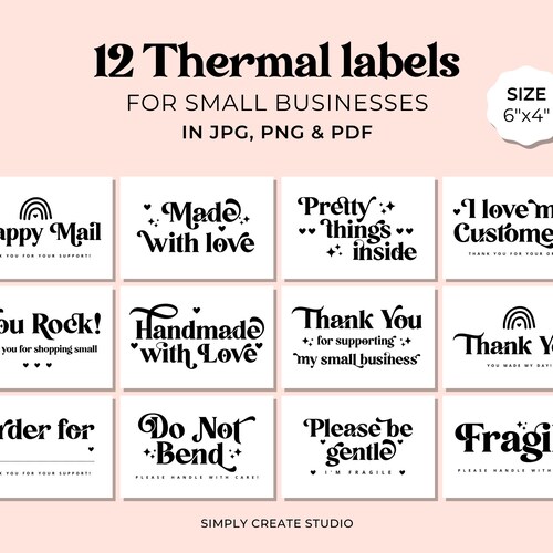 Thermal Labels for Small Business Owners Packaging Sticker - Etsy