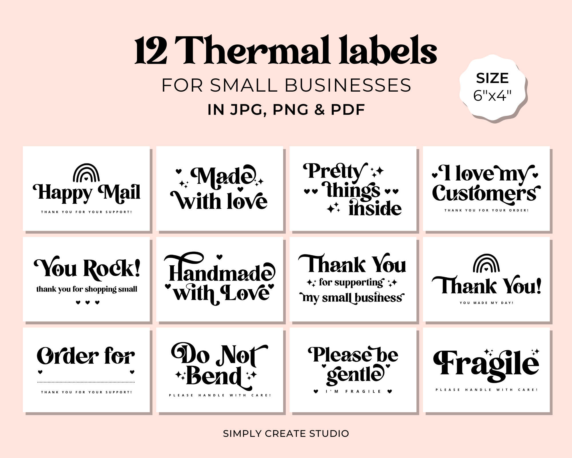 Thermal Labels for Small Business Owners Packaging Sticker - Etsy