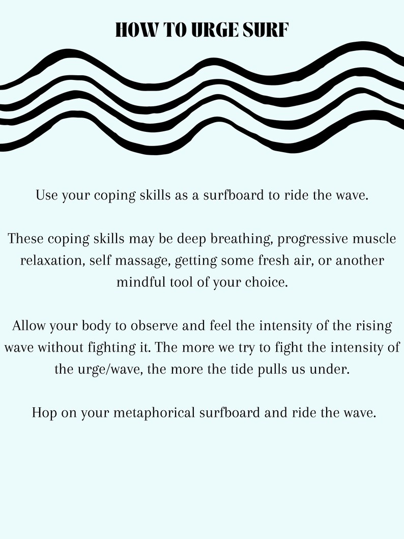 Urge Surfing Infographic - Etsy