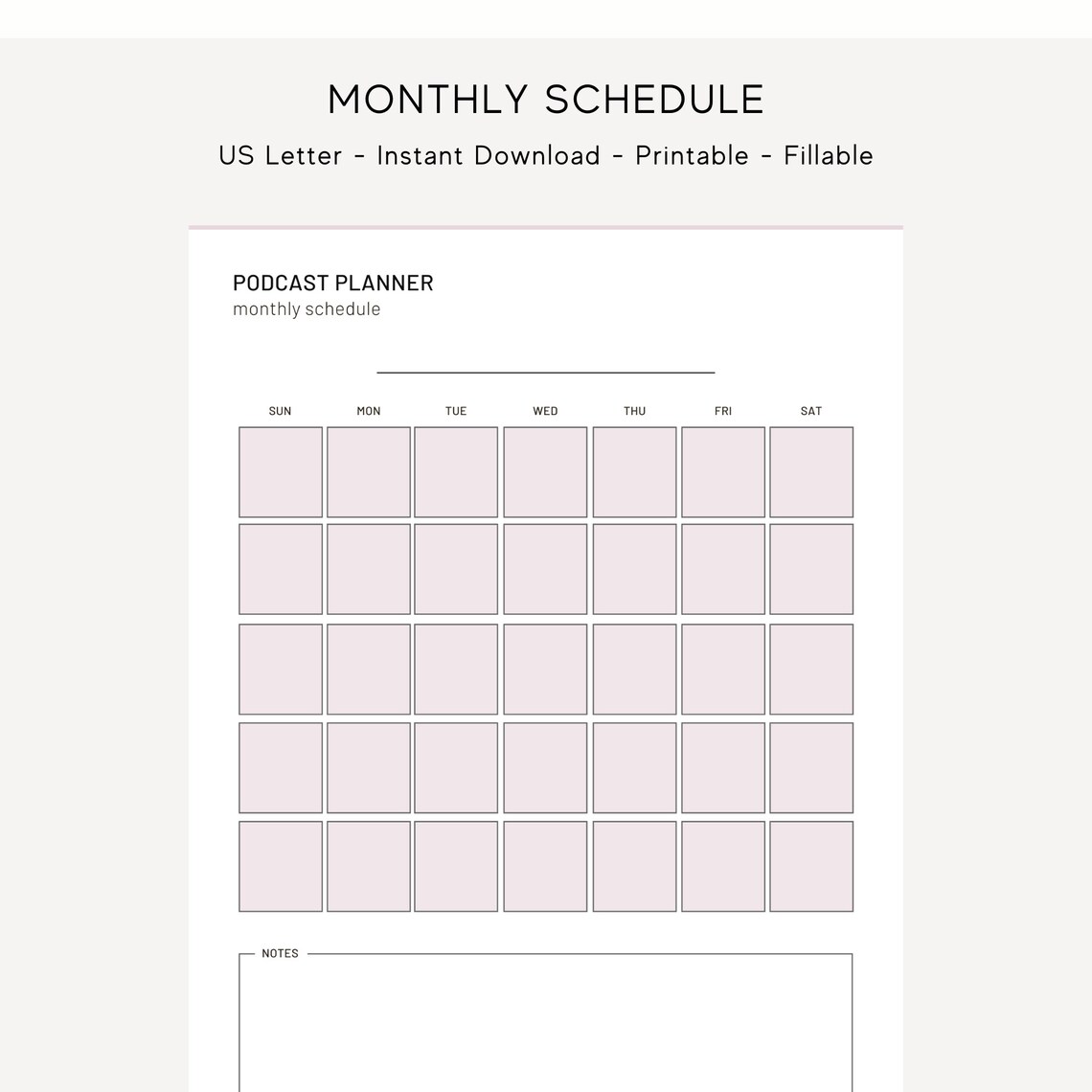 Podcast Planner BUNDLE Pack, Podcast Template Monthly Content, Podcast ...