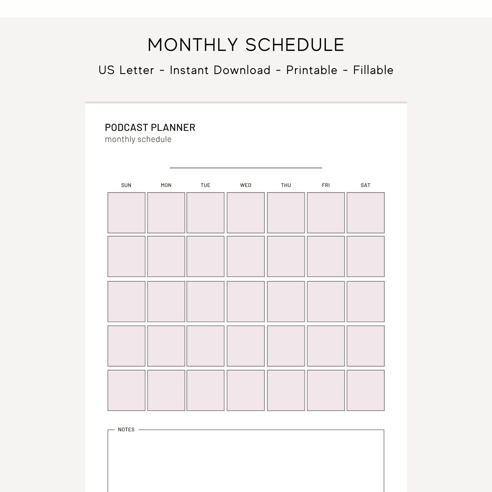 Podcast Planner BUNDLE Pack, Podcast Template Monthly Content, Podcast ...