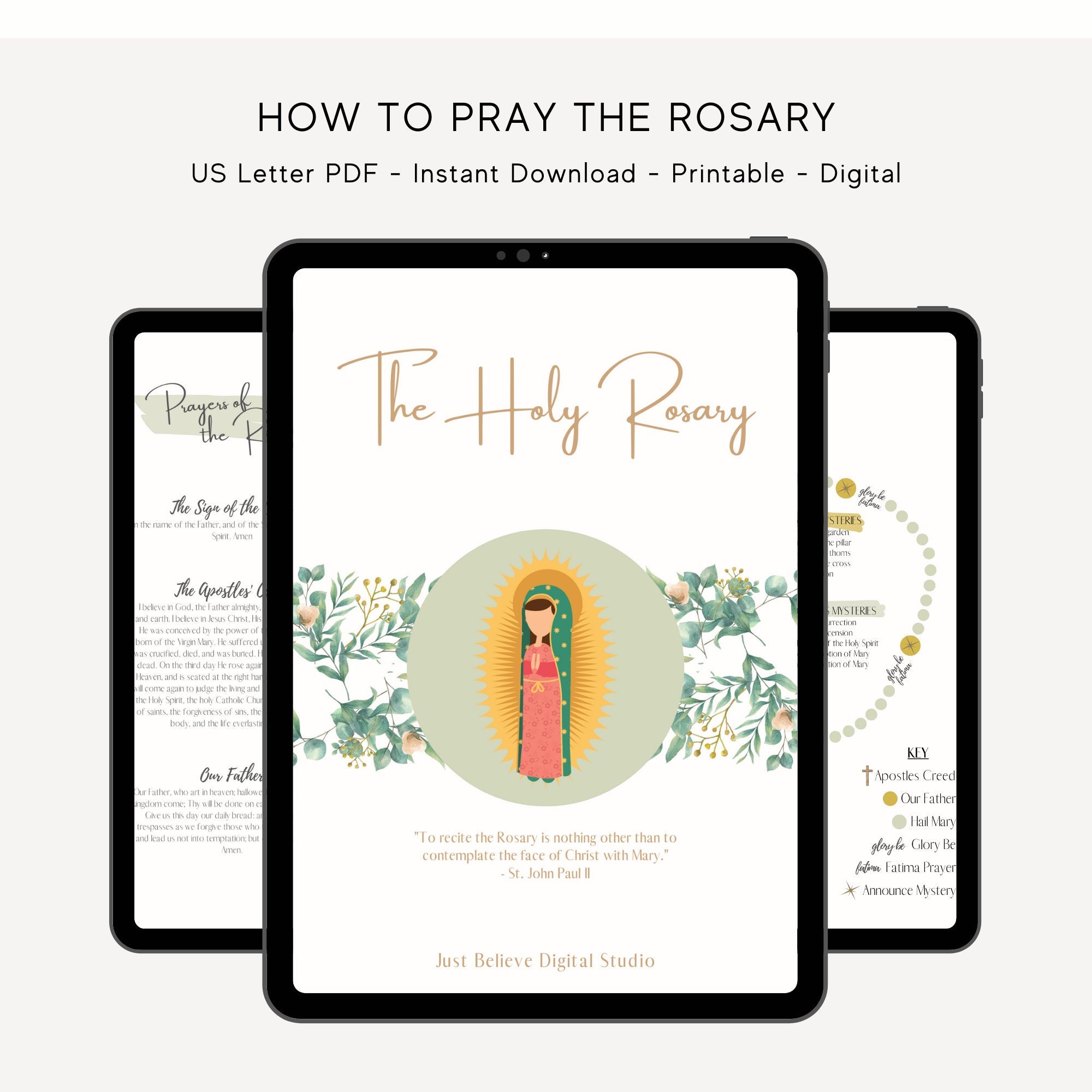 How to Pray the Rosary Guide (digital Download) - Etsy