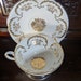 Elegant Stanley Bone China Teacup and Saucer Set, Gold Floral Scrolling ...
