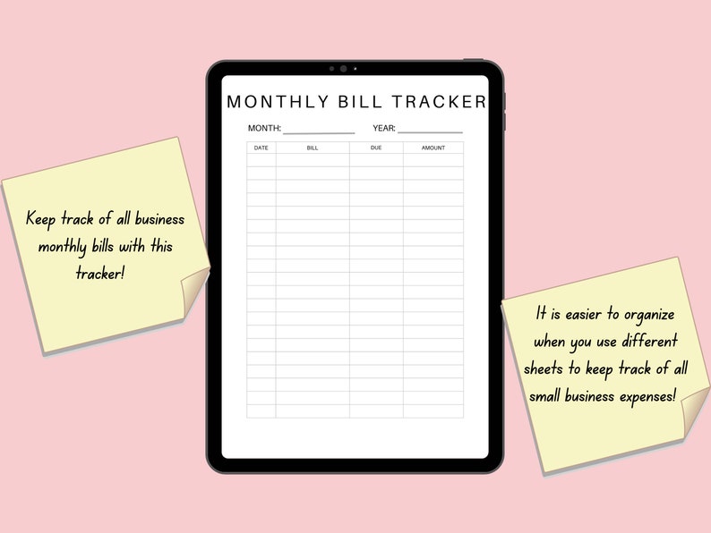 Money Tracker Template Printable Bundle, Digital Download, Receipt ...