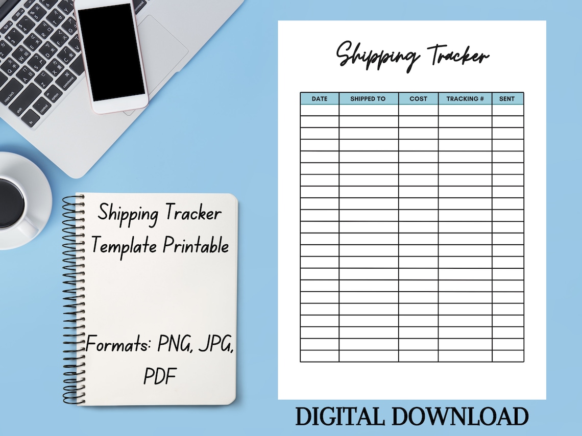 Shipping Tracker Template Printable, Small Business Item Shipping ...