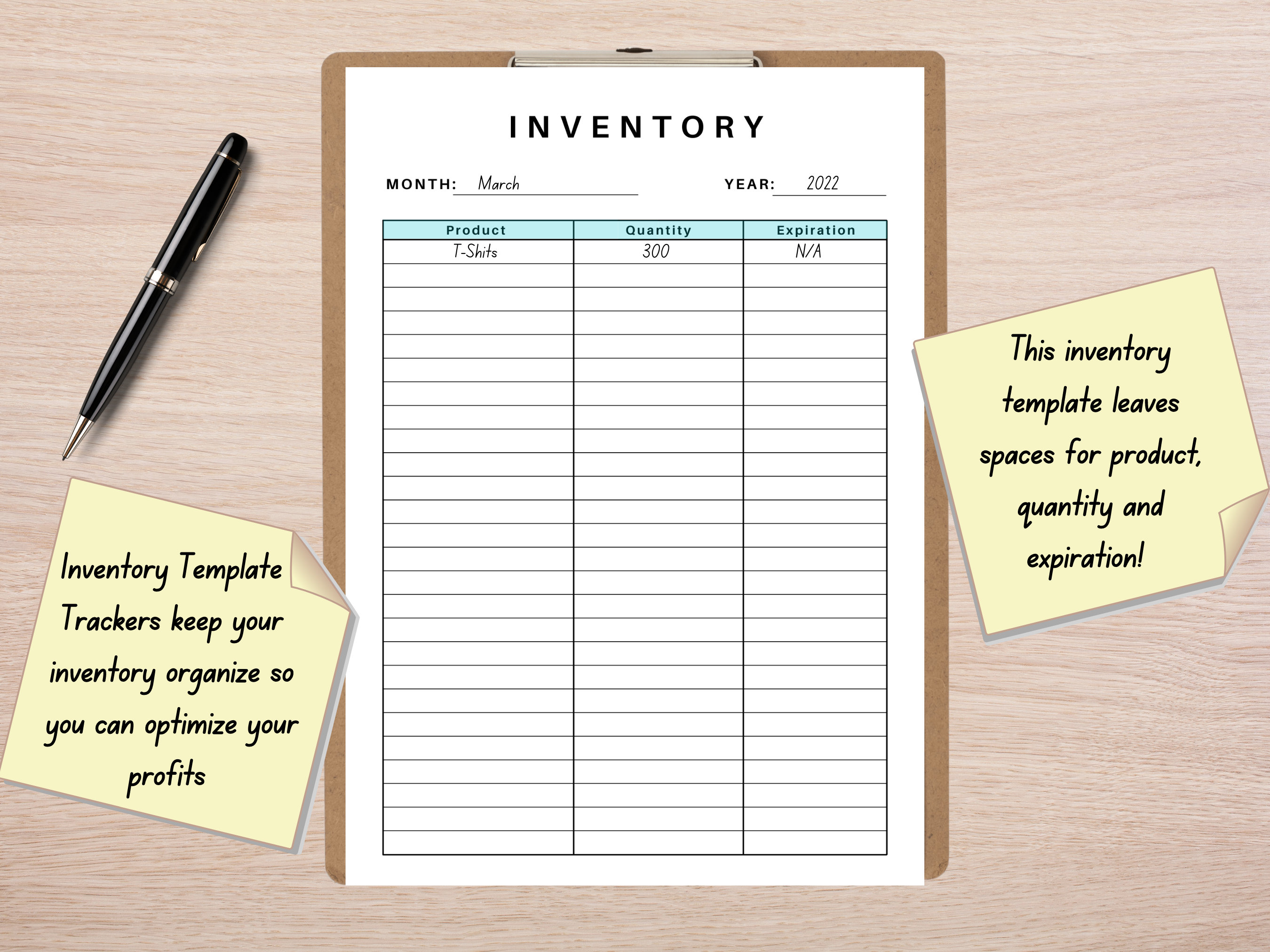 Inventory Tracker Template Printable, Digital Download, Small Business ...