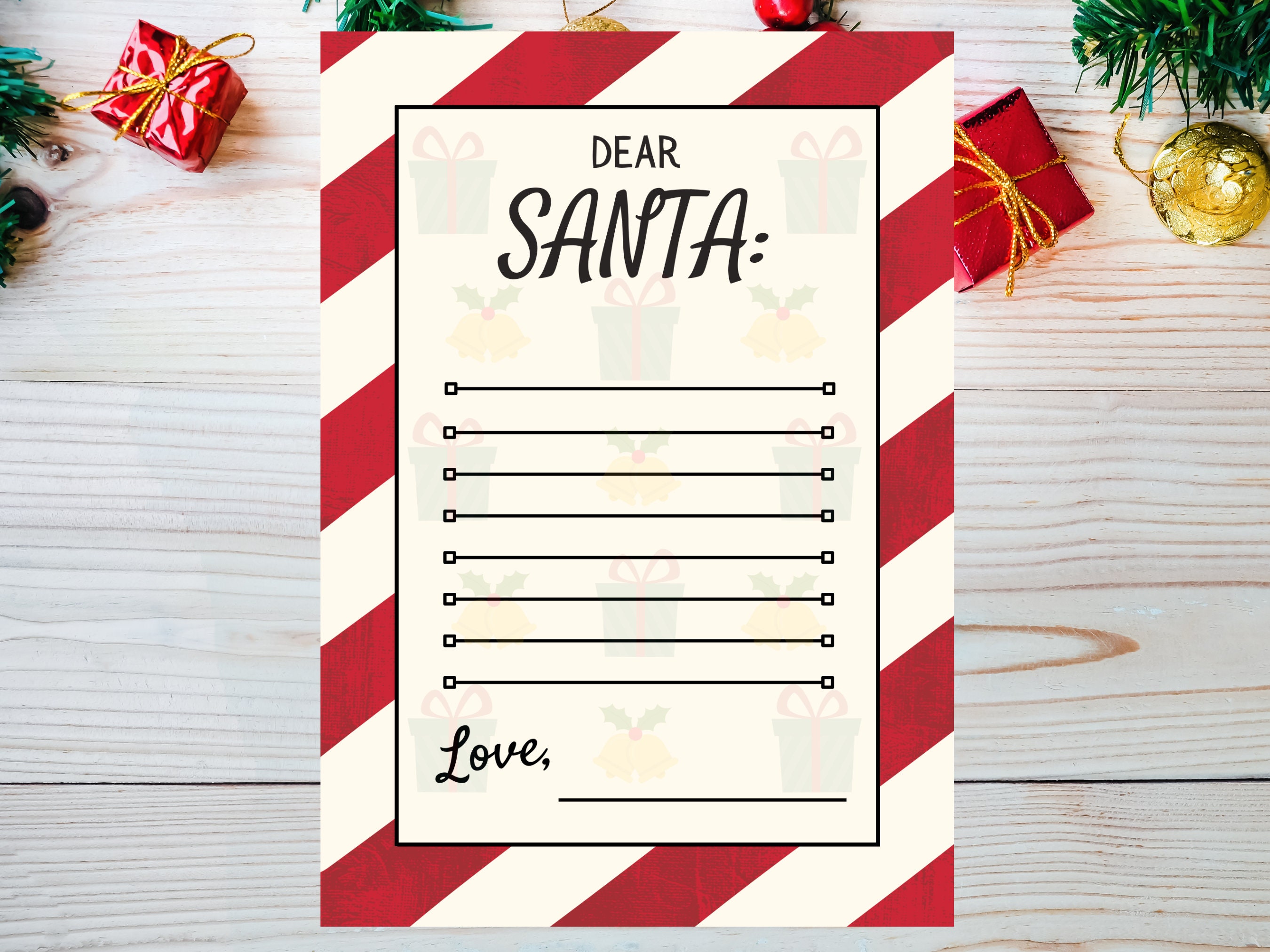 Dear Santa Letter Template, Letter for Kids to Fill in and Send to ...