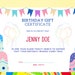 Birthday Certificate Template Printable, Digital Download, Happy ...