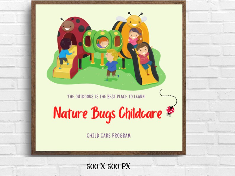 Childcare Program Logo, Editable Daycare Logo, Summer Camp Logo ...