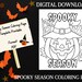 Spooky Season Coloring Page Template Printable, Childrens Halloween ...