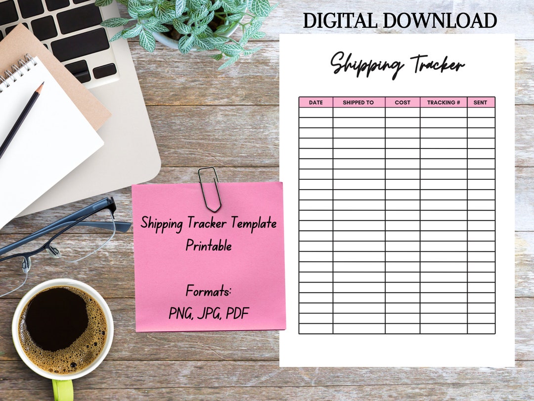 Shipping Tracker Template Printable, Small Business Item Shipping ...