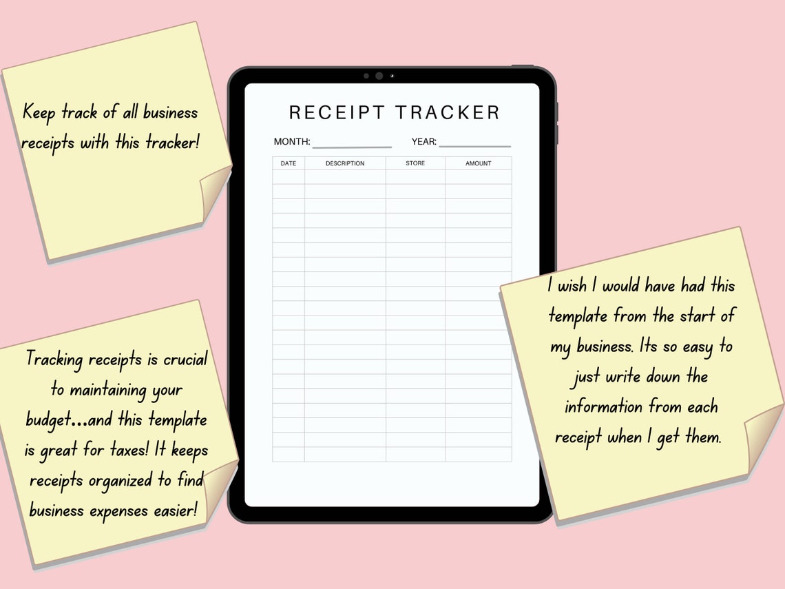 Money Tracker Template Printable Bundle, Digital Download, Receipt ...