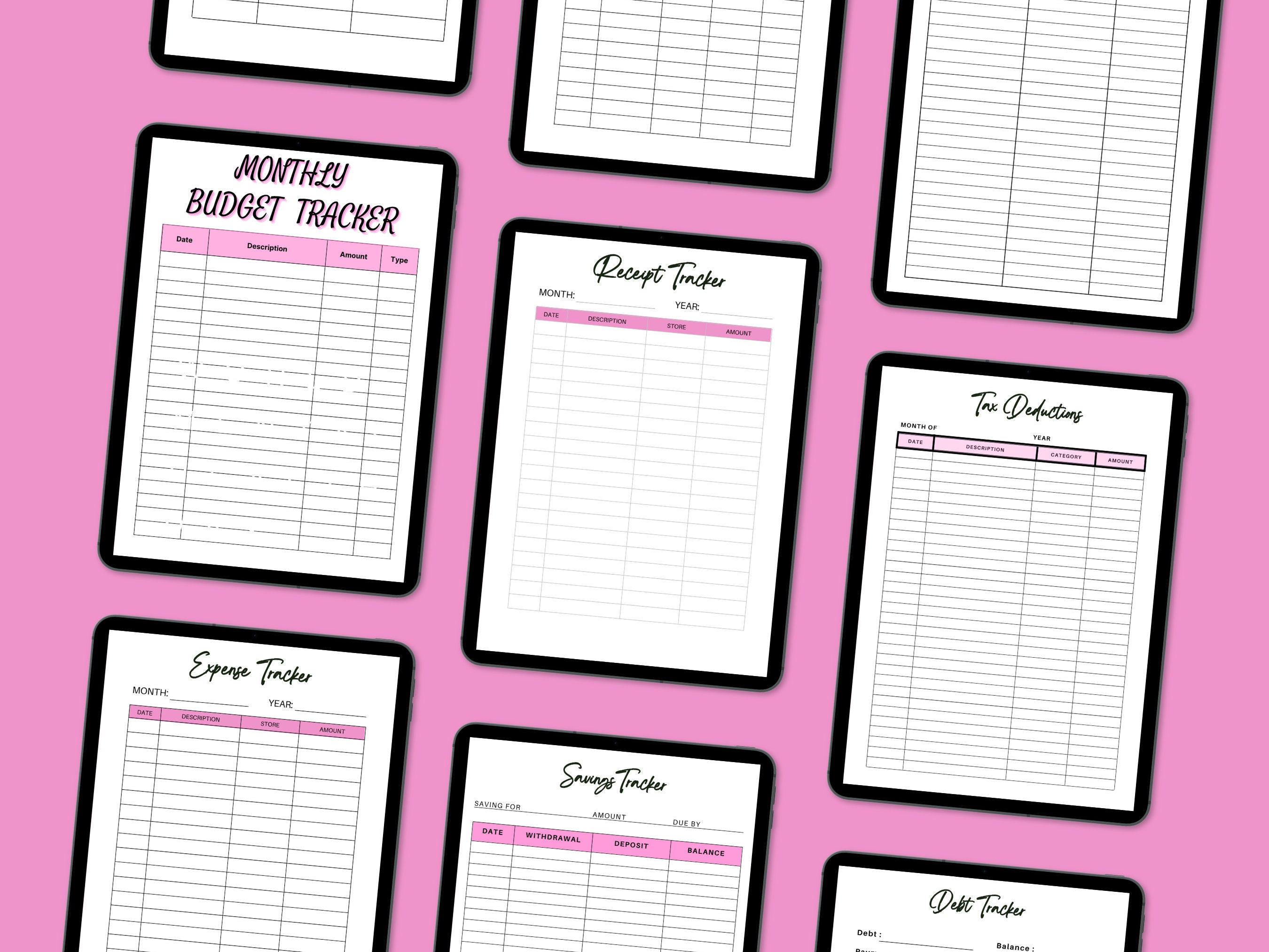 Money Tracker Template Printable Bundle, Money Tracker Templates ...