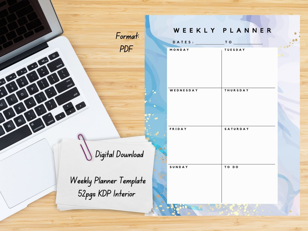 Weekly Planner Template Printable, Project Planner, Appointment Planner ...