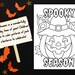 Spooky Season Coloring Page Template Printable, Childrens Halloween ...