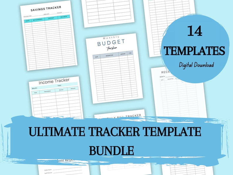 Money Tracker Template Printable Bundle, Money Tracker Templates ...