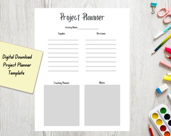 Digital/printable Project Tracker-timeline-schedule Download - Etsy