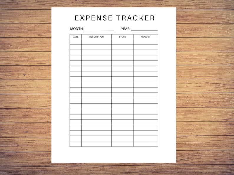 Expense Tracker Template Printable Digital Download, KDP Interior 100 ...
